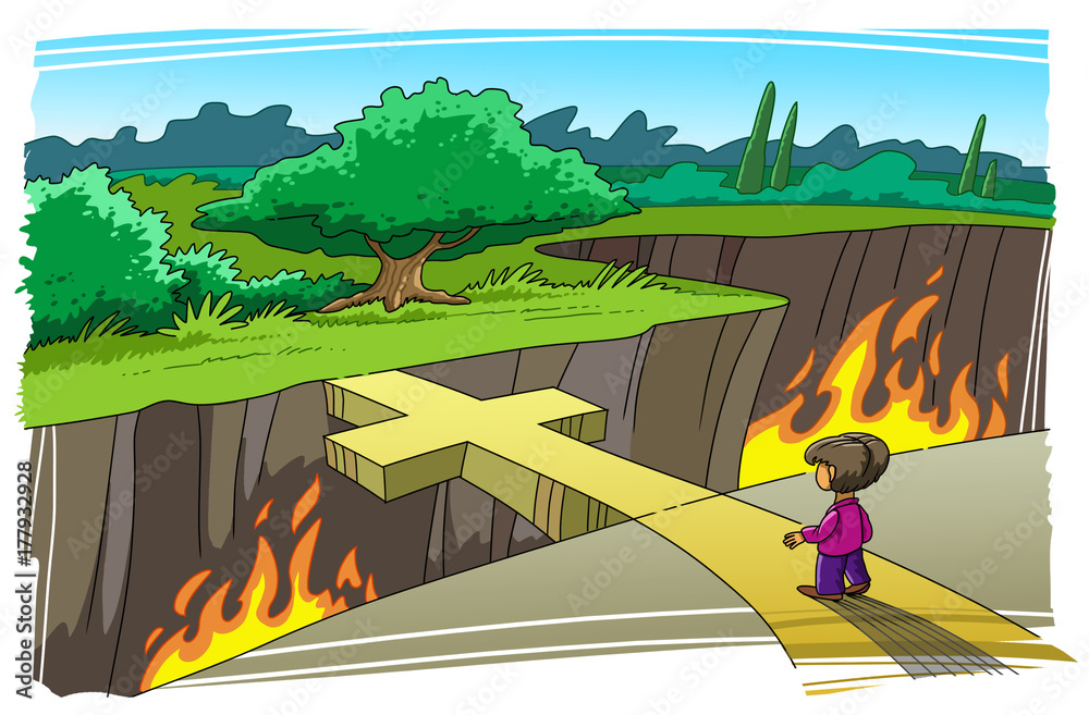 The Path to Salvation through the Cross of Jesus Christ Stock ...