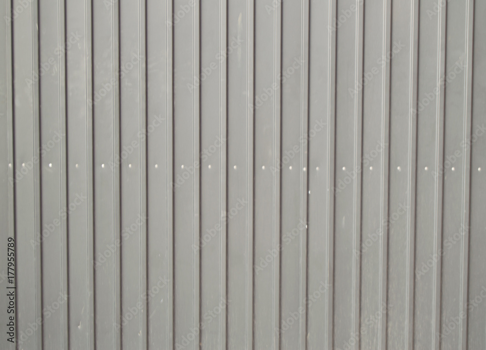 background texture of gray metal siding to finish the outside Stock ...