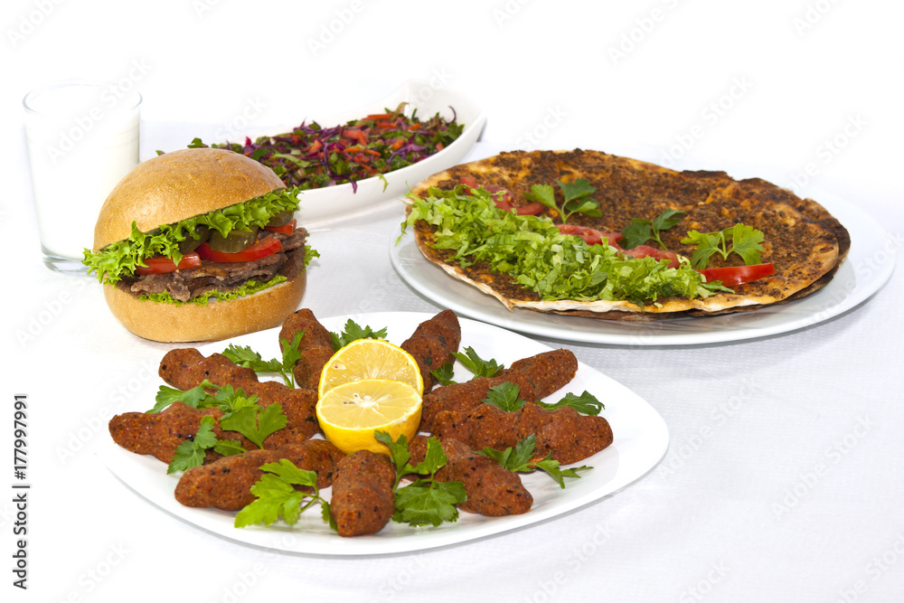 Kebab mix doner and lahmacun Stock Photo | Adobe Stock