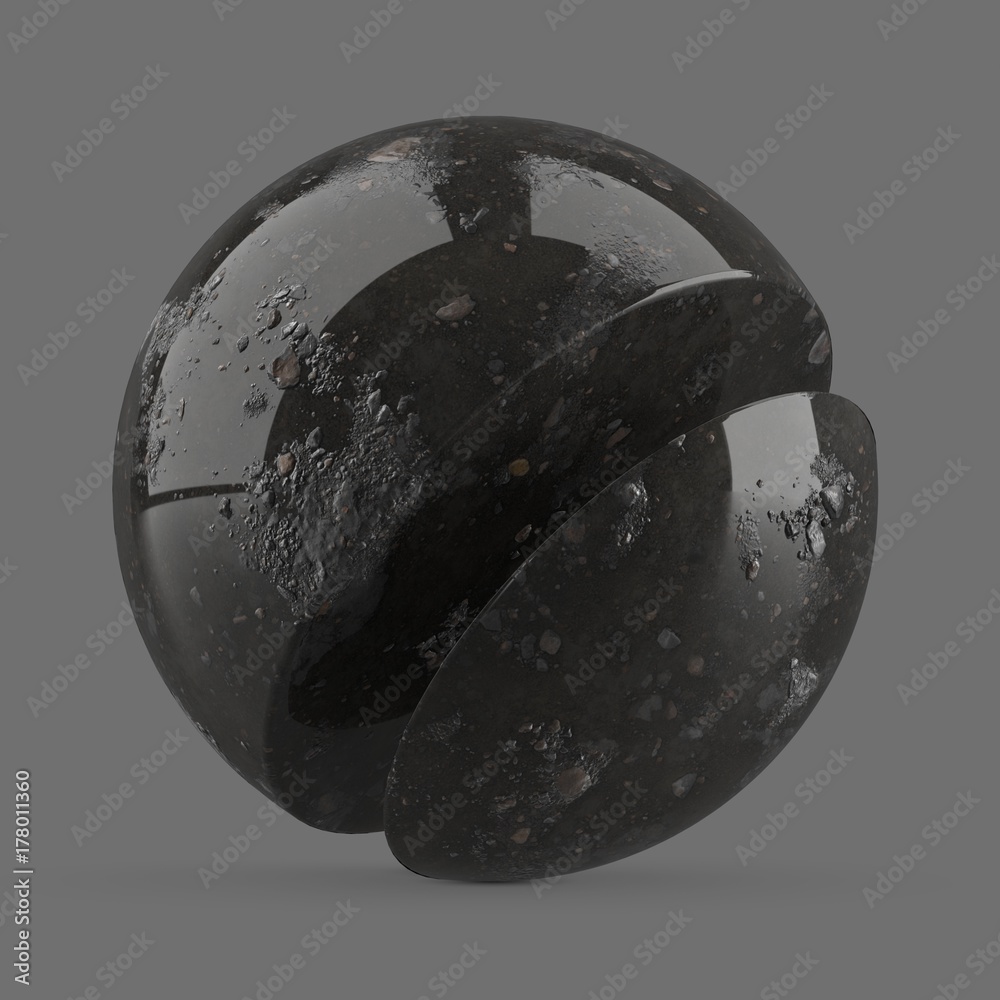 Wet red gravel dust Stock 3D asset | Adobe Stock