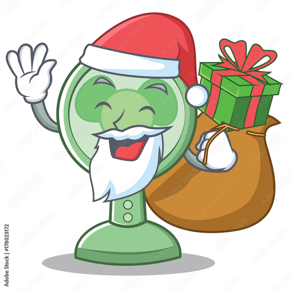 Santa fan character cartoon style Stock Vector | Adobe Stock