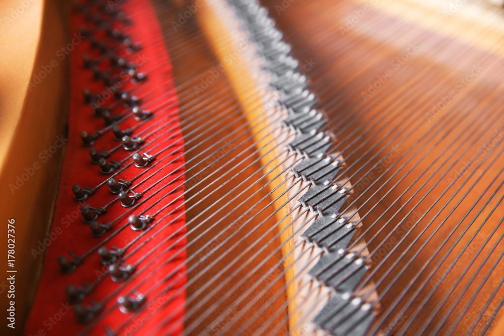 Mechanism of piano, closeup Stock Photo | Adobe Stock