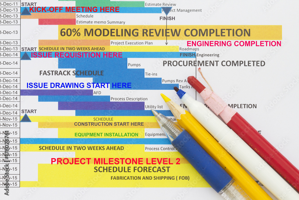 Timeline schedule chart Stock Photo | Adobe Stock