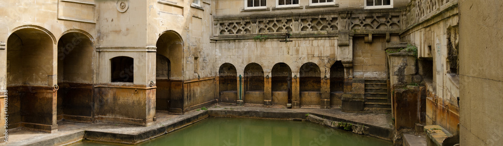 Roman Baths ancient spa, Bath, England Stock Photo | Adobe Stock