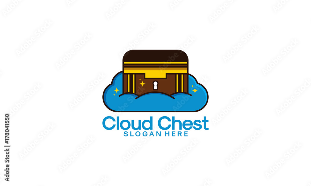 Cloud Chest logo designs, Online Chest logo designs vector Stock Vector ...