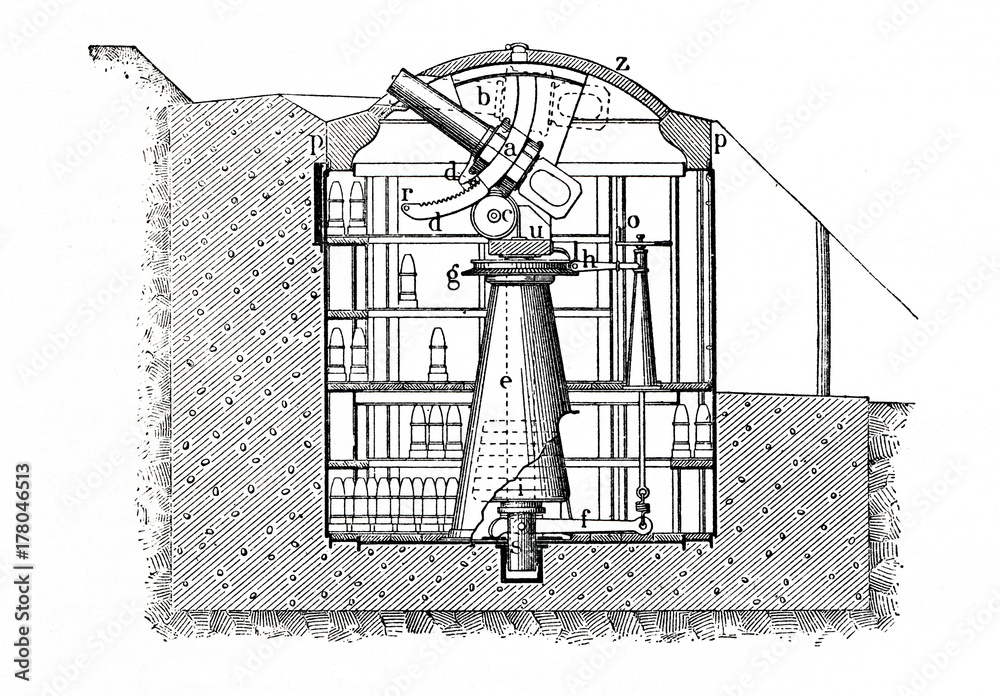 Maximilian Schumann's armoured gun mount (Panzerlafette) for 12 cm ...