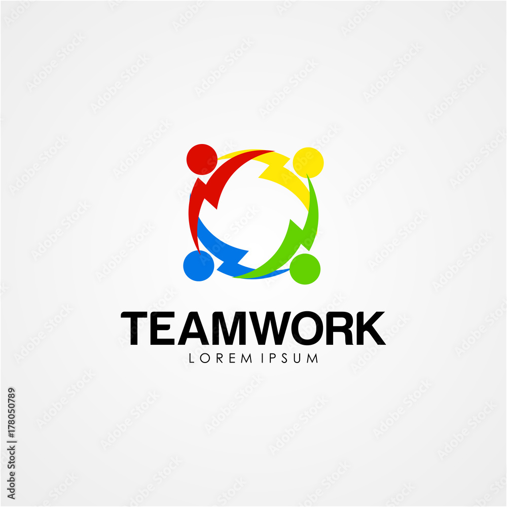 Teamwork logo Stock Vector | Adobe Stock