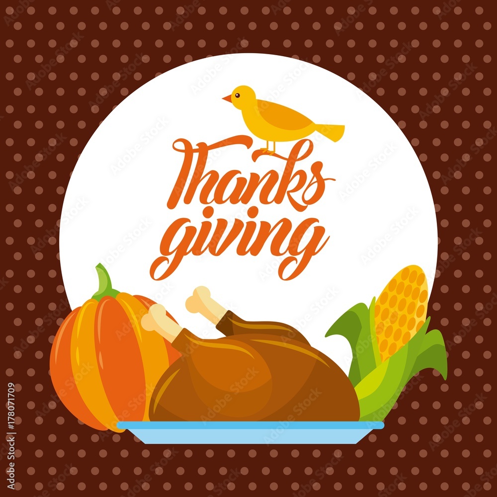 thanksgiving dinner menu food poster greeting Stock Vector | Adobe Stock