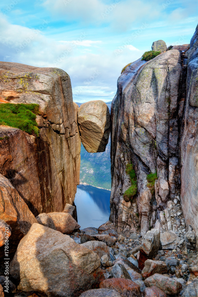 Kjeragbolten Norway Stock Photo | Adobe Stock