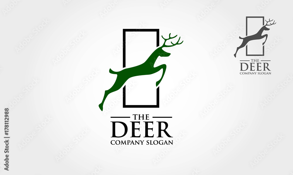 The Deer Vector Logo. Logo template suitable for businesses and product ...