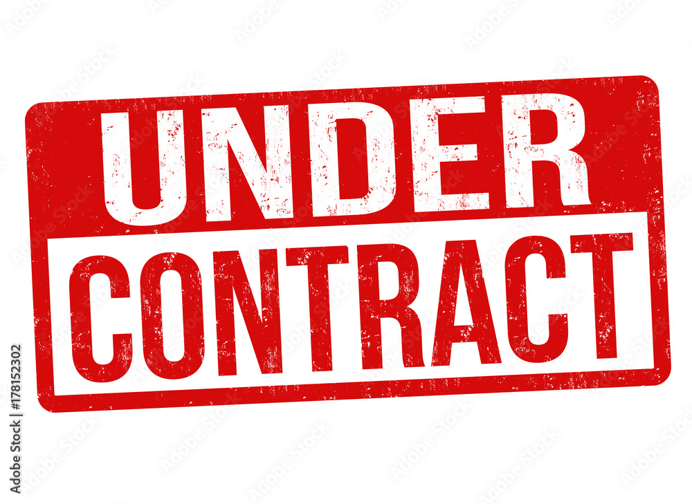 Under contract sign or stamp Stock Vector | Adobe Stock