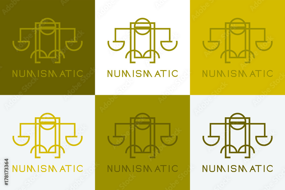 This design inspired by a scale. Design for numismatic organisation and ...