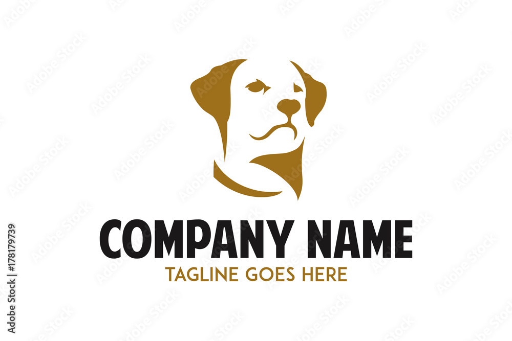 labrador retriever dog logo vector illustration Stock Vector | Adobe Stock