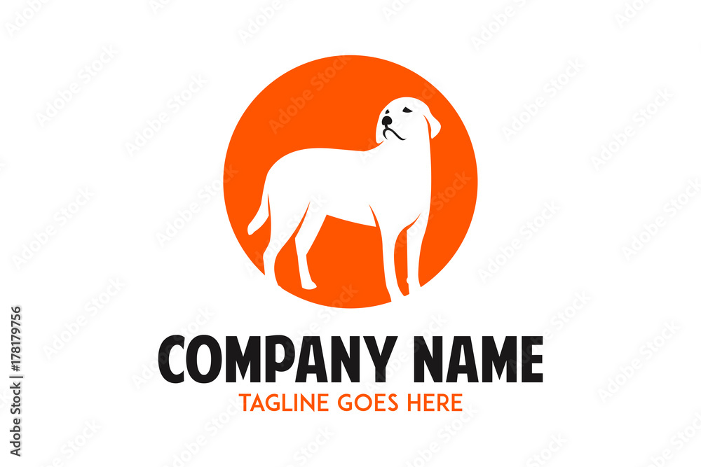 labrador retriever dog logo vector illustration Stock Vector | Adobe Stock