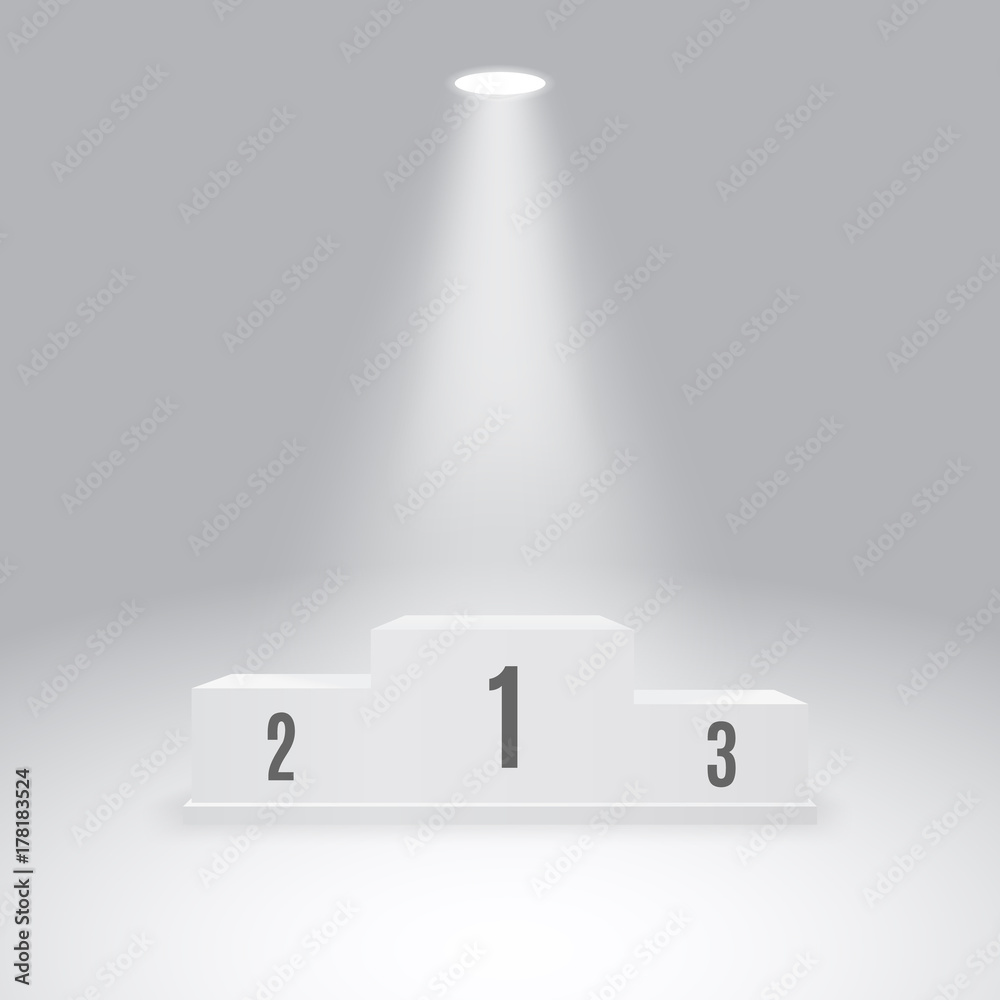 Empty winner podium with 1st, 2nd and 3rd places Stock Vector | Adobe Stock