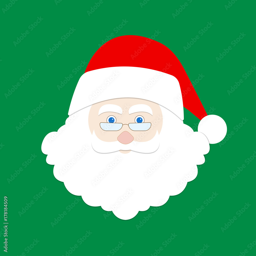 Santa Claus Face Vector