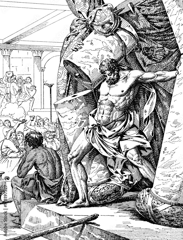 The Death Of Samson. Stock Illustration | Adobe Stock