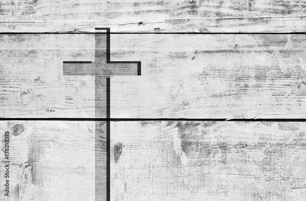 White old christian religion symbol cross shape as sign of belief on a ...