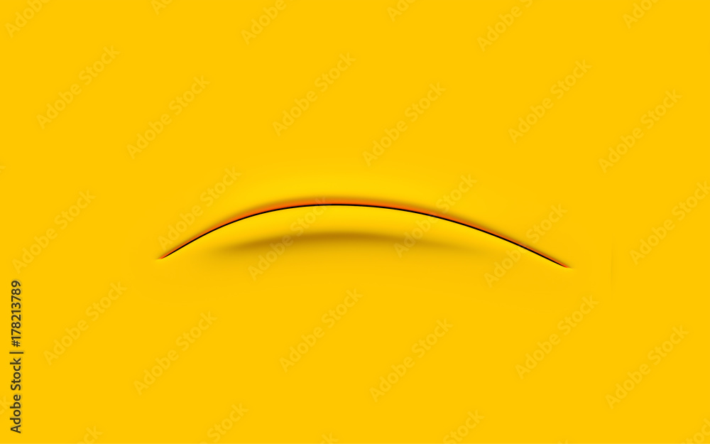 Mouth of character on a yellow background. Mimicry face of a cartoon ...