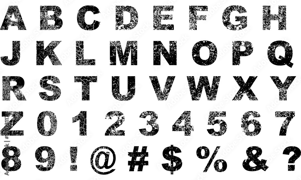 Crack alphabet vector Stock Vector | Adobe Stock