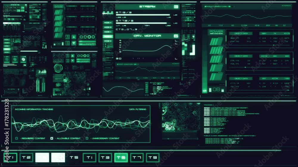 Red futuristic interface/Digital screen/Detailed abstract background ...