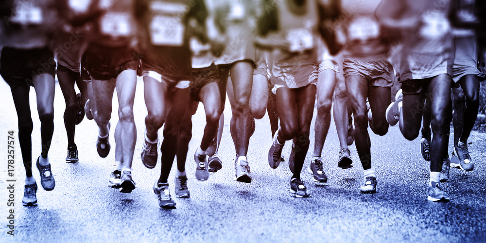 Marathon runners Stock Photo | Adobe Stock