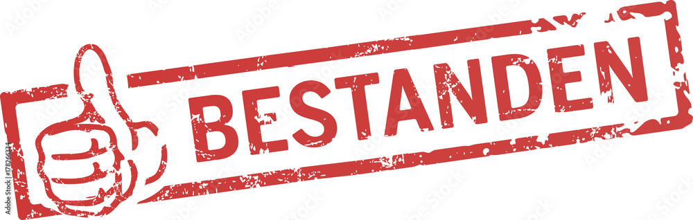 roter Stempel bestanden mit Daumen Stock Vector | Adobe Stock