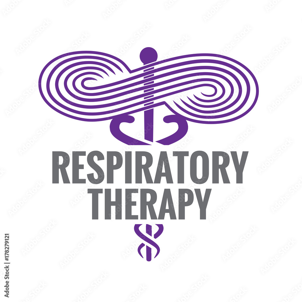 Respiratory Therapy Medical Symbol Icon - for RRT, RT or CRT Stock ...