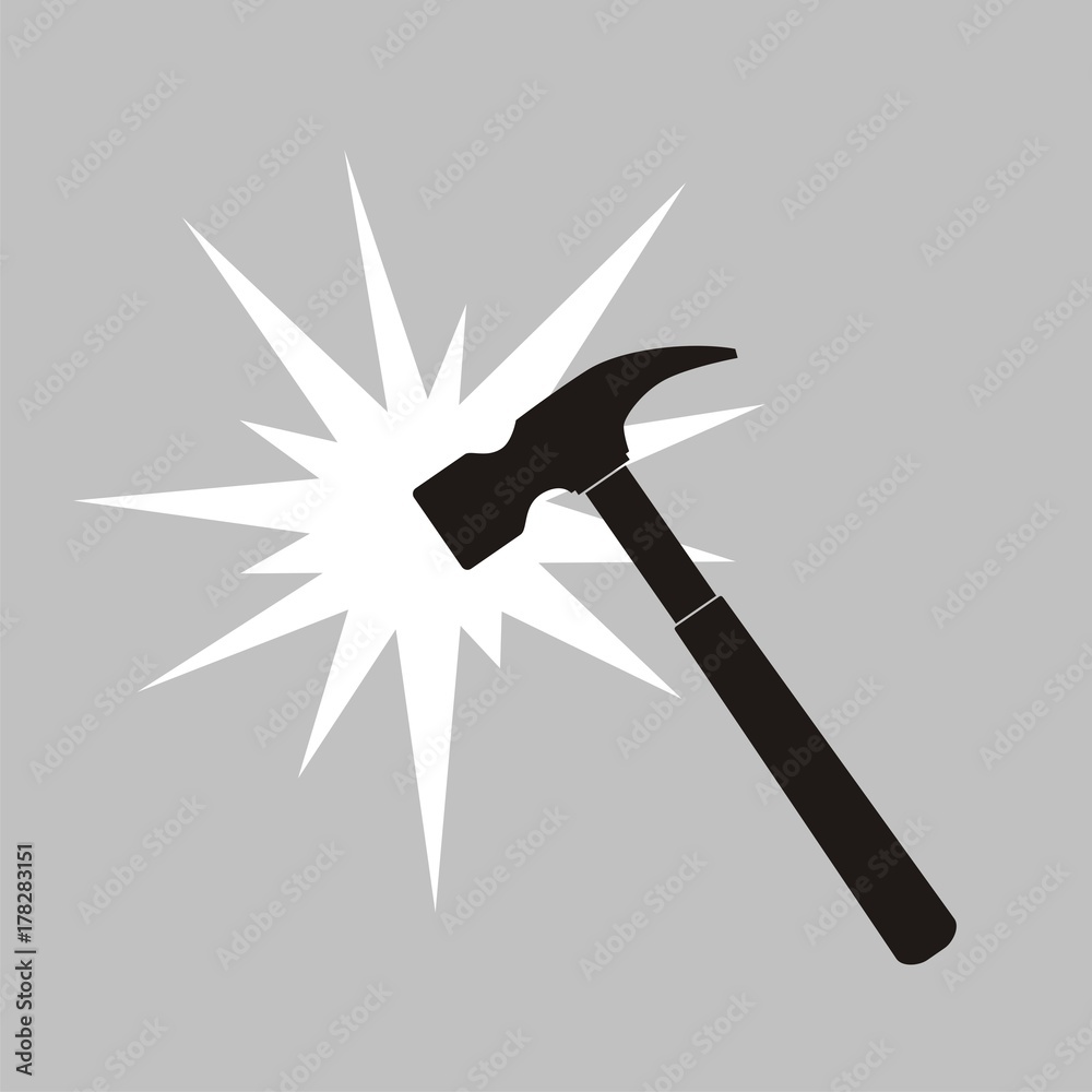 emergency hammer with break glass window rescue Stock Vector | Adobe Stock