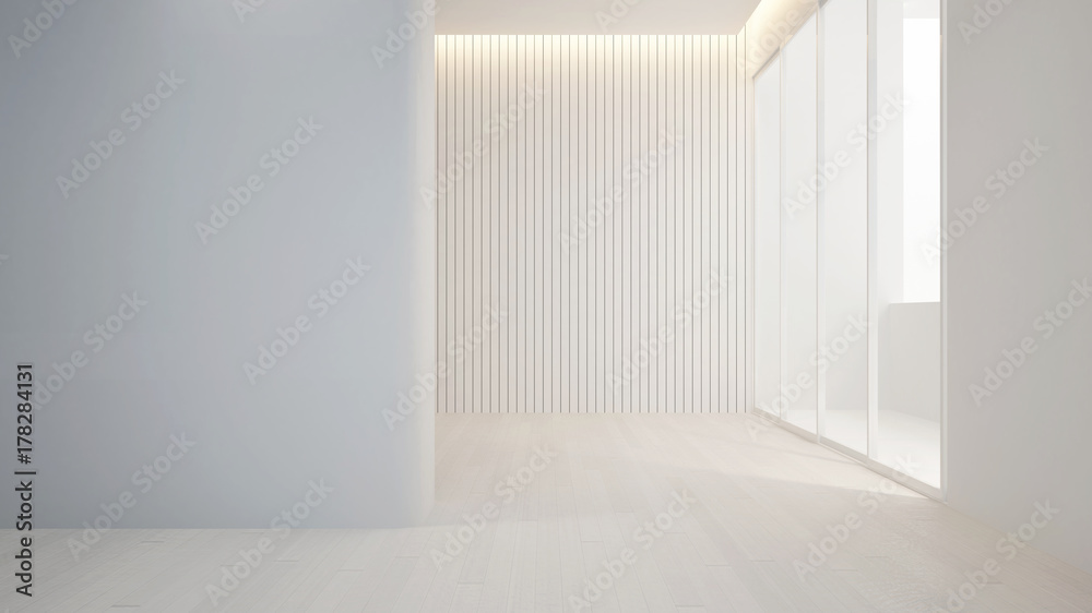 empty room in apartment or hotel for artwork - clean design - Interior ...