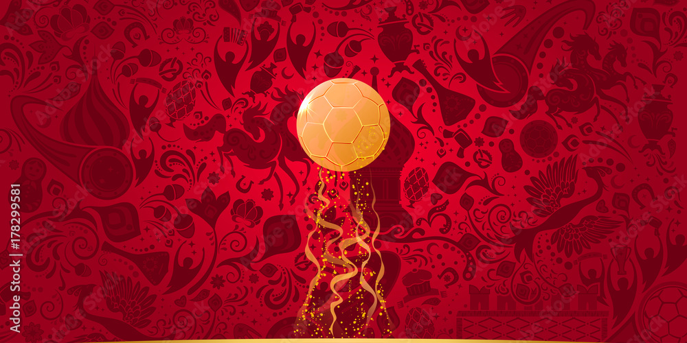 Russian red background, vector illustration Stock Vector | Adobe Stock