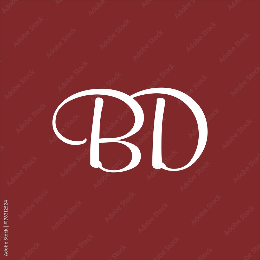 BD logo letter design template vector Stock Vector | Adobe Stock
