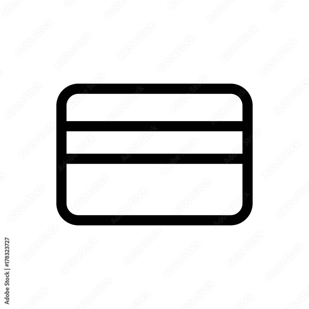 Card Credit Icon Vector Fat Design Editable Stroke. 512x512 Pixel ...