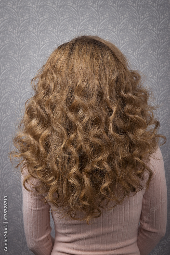 Wavy Hair Back View