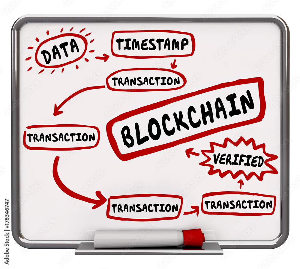 Blockchain Data Distribution Technology Diagram 3d Illustration Stock ...