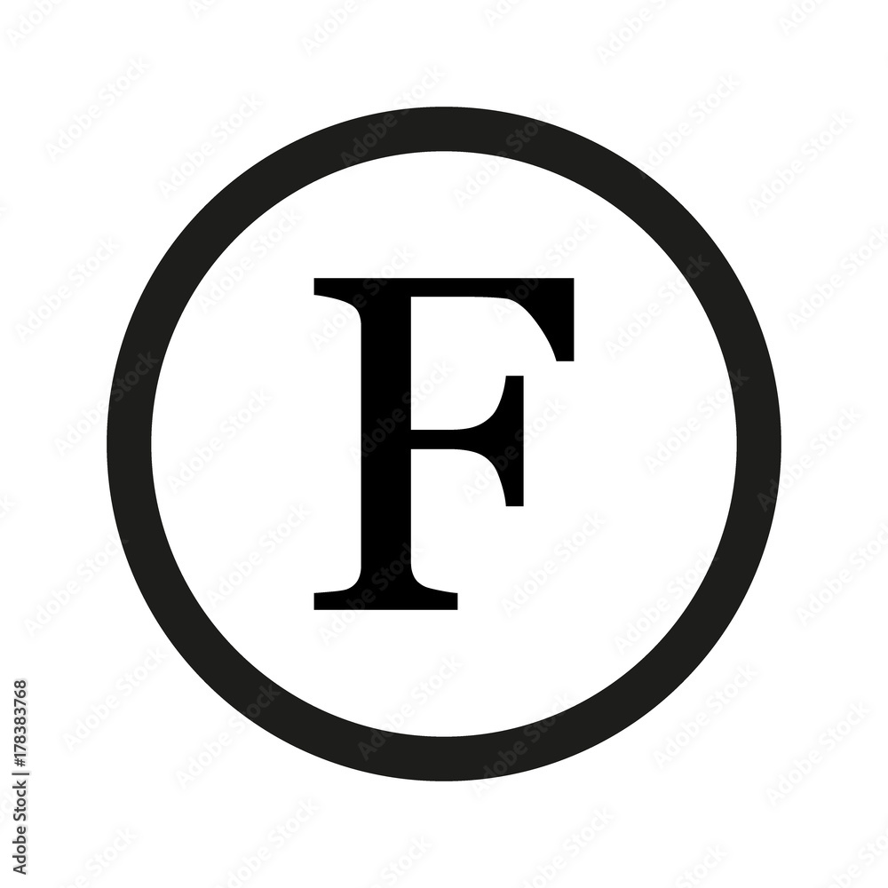 initial letter logo f inside circle shape, of, fo, f inside o rounded ...