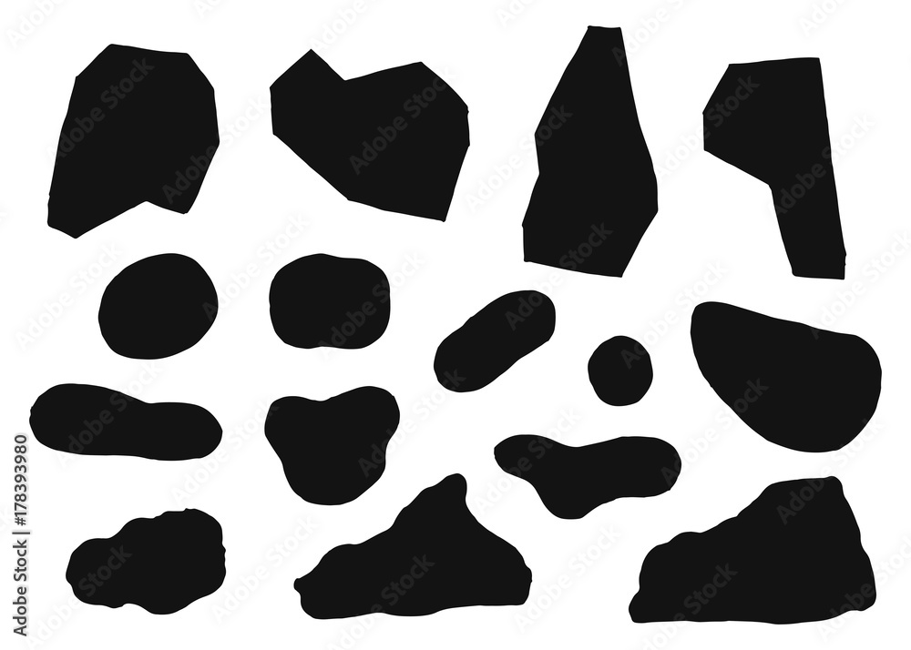 stones silhouette vector. isolated on white background Stock Vector ...