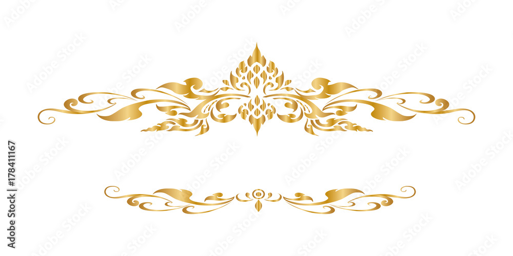 Line Thai Golden , The Arts of Thai, line pattern background, graphic ...
