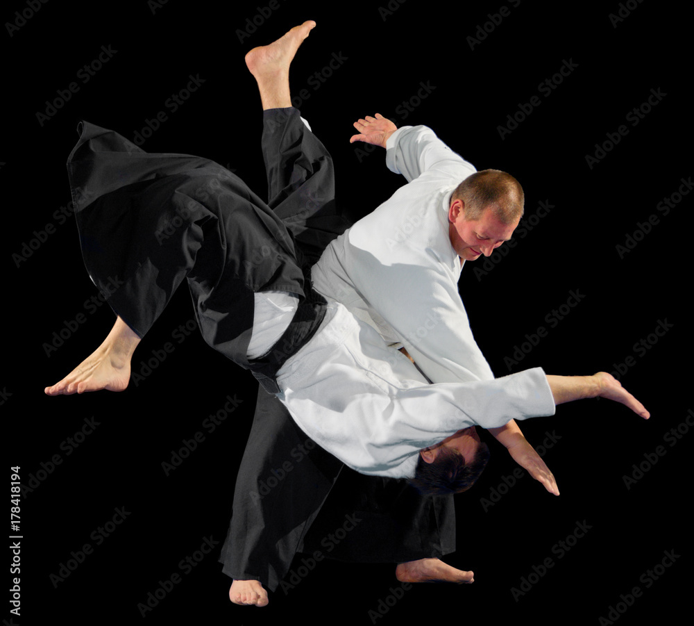 Martial arts fighters isolated Stock Photo | Adobe Stock