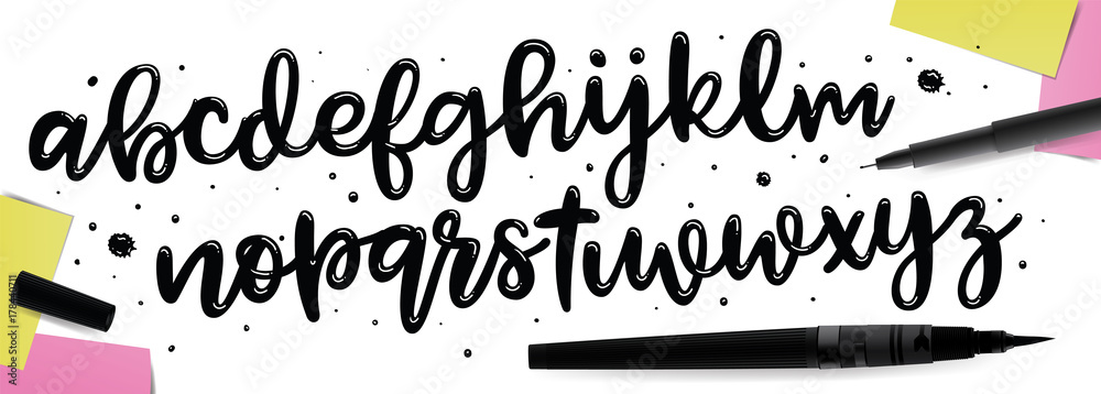 Vector Alphabet. Exclusive Custom Letters. Lettering and Custom ...