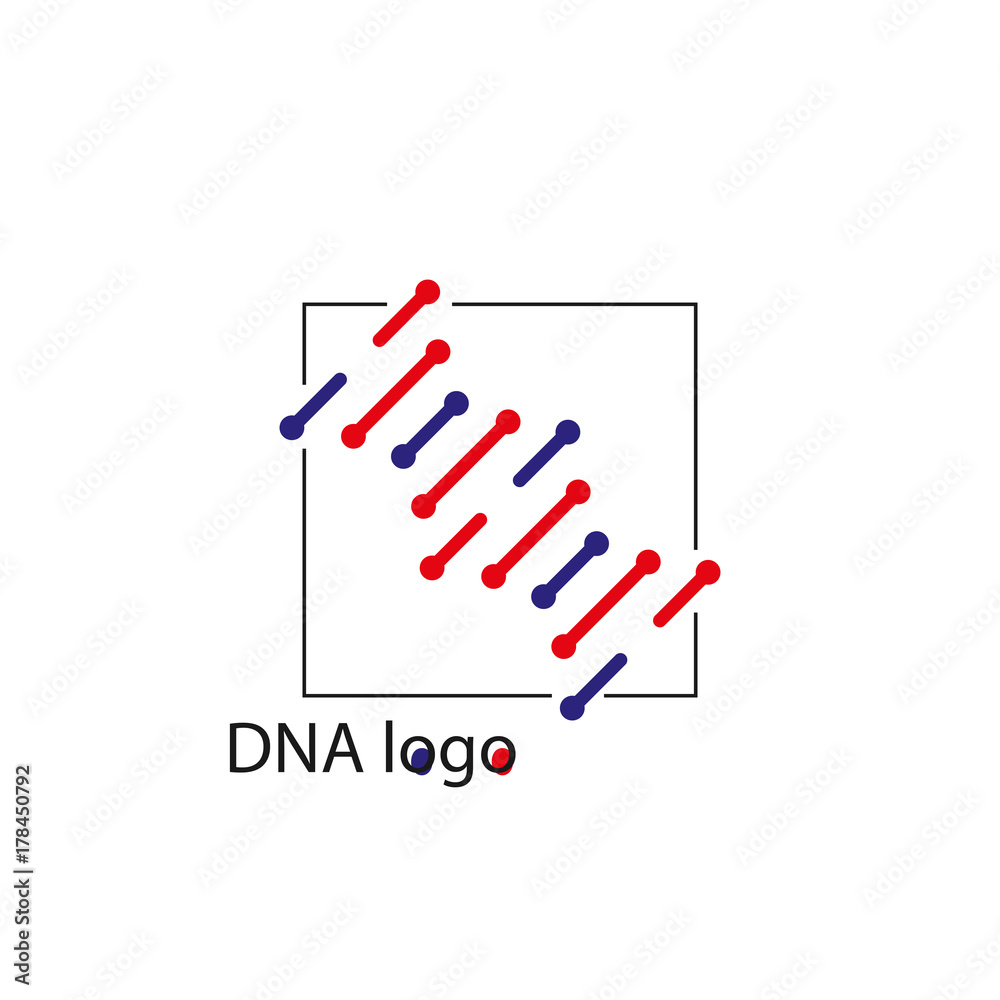 Logo dna structure. Vector pattern of the molecule. Icon for the ...