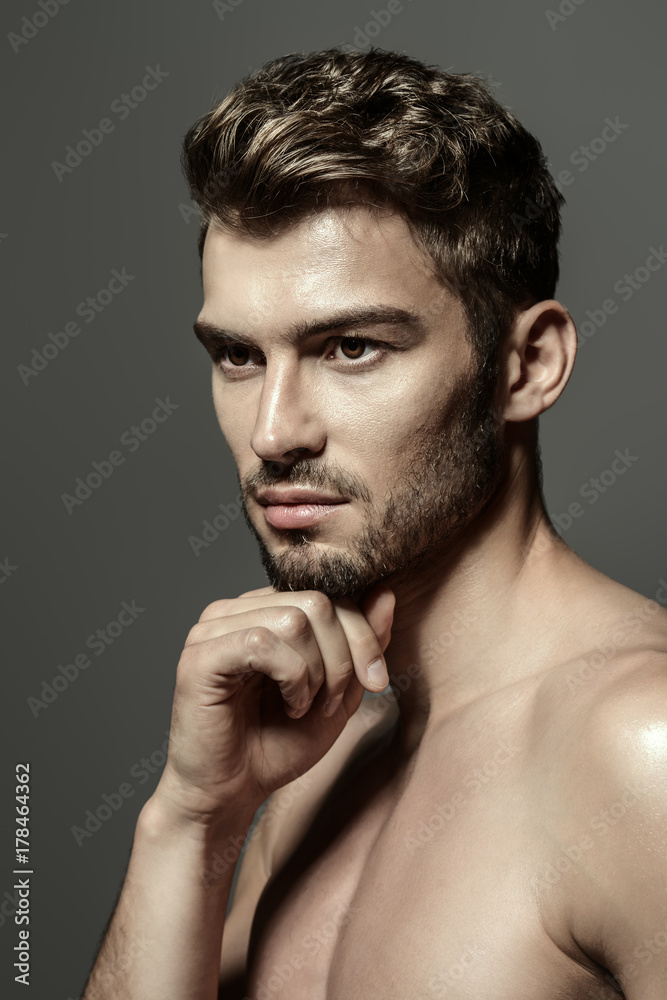 healthy male body Stock Photo | Adobe Stock