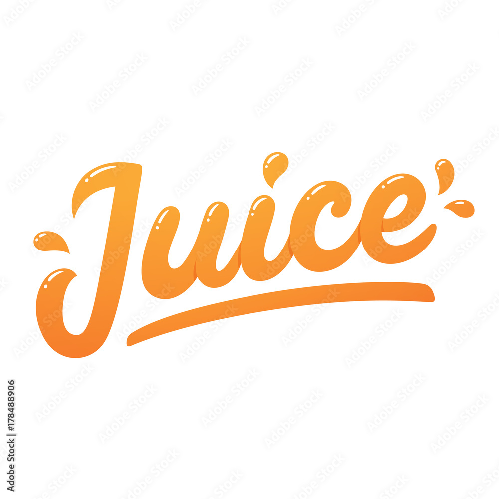 Juice logo lettering Stock Vector | Adobe Stock