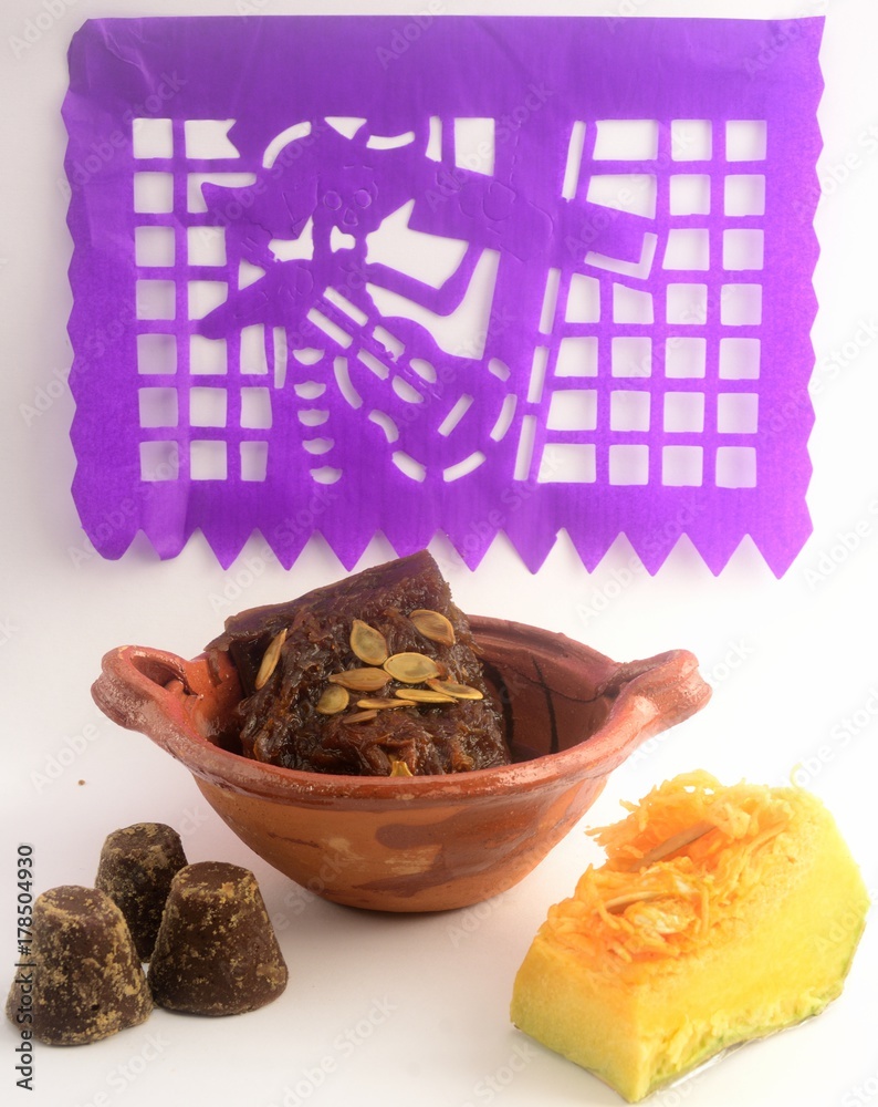 Mexican traditional pumpkin sweet made with piloncillo and cinammon on ...