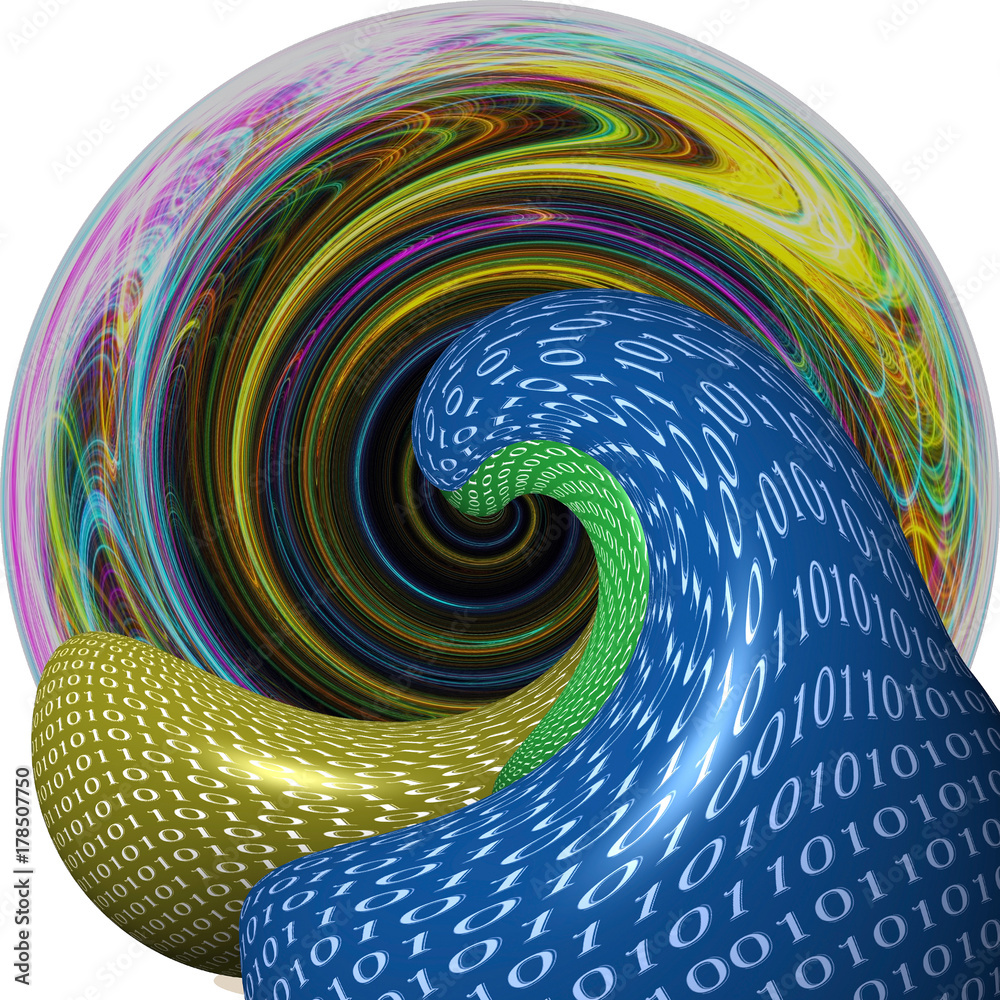 Abstract coloring background with flame and visual lighting,binary code ...