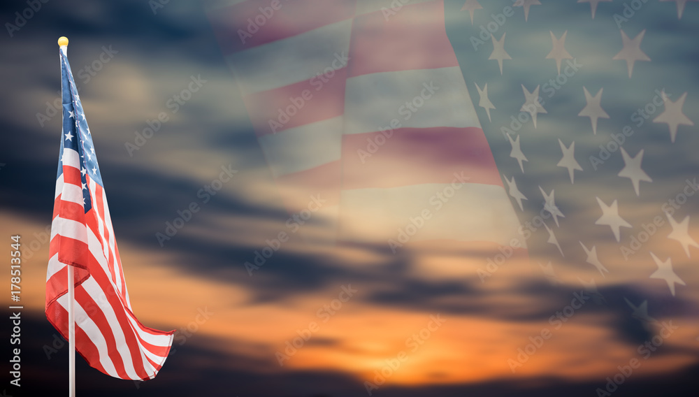 Labor day background. American Flag with background for Memorial and ...