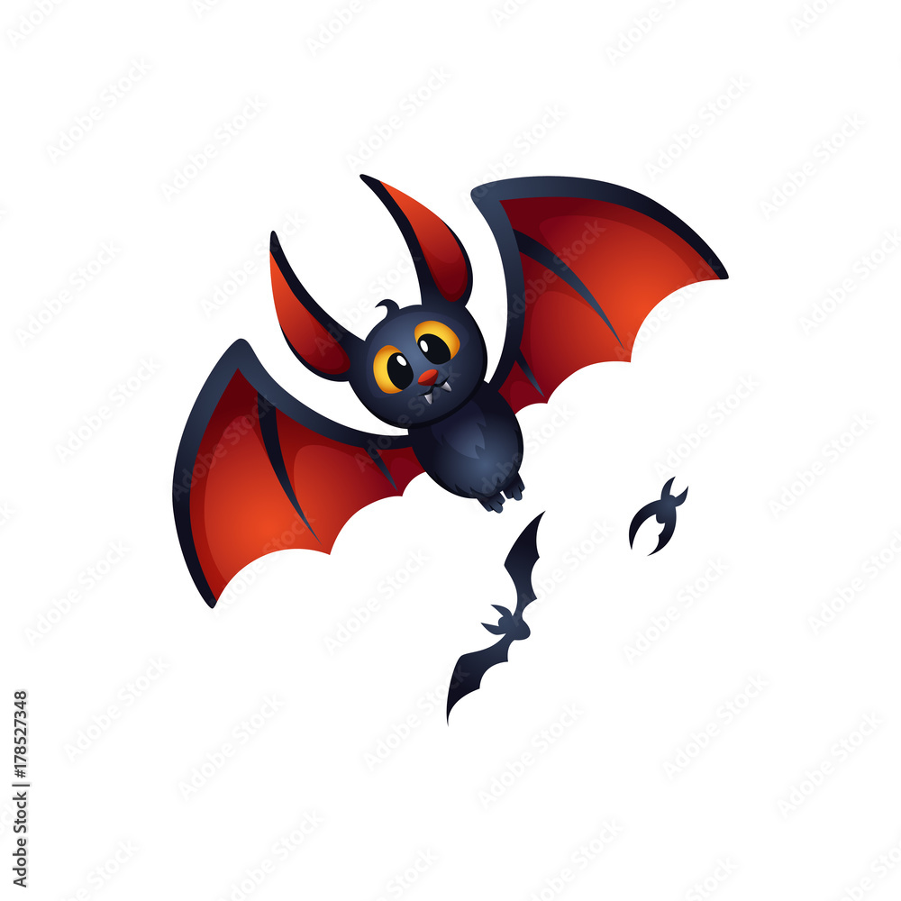 Cute cartoon bat character for your design. Vector illustration. Stock ...