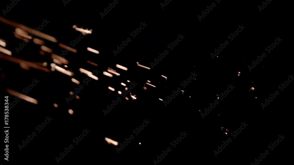 The Metal Sparks stock video clip has sow motion footage of metal ...