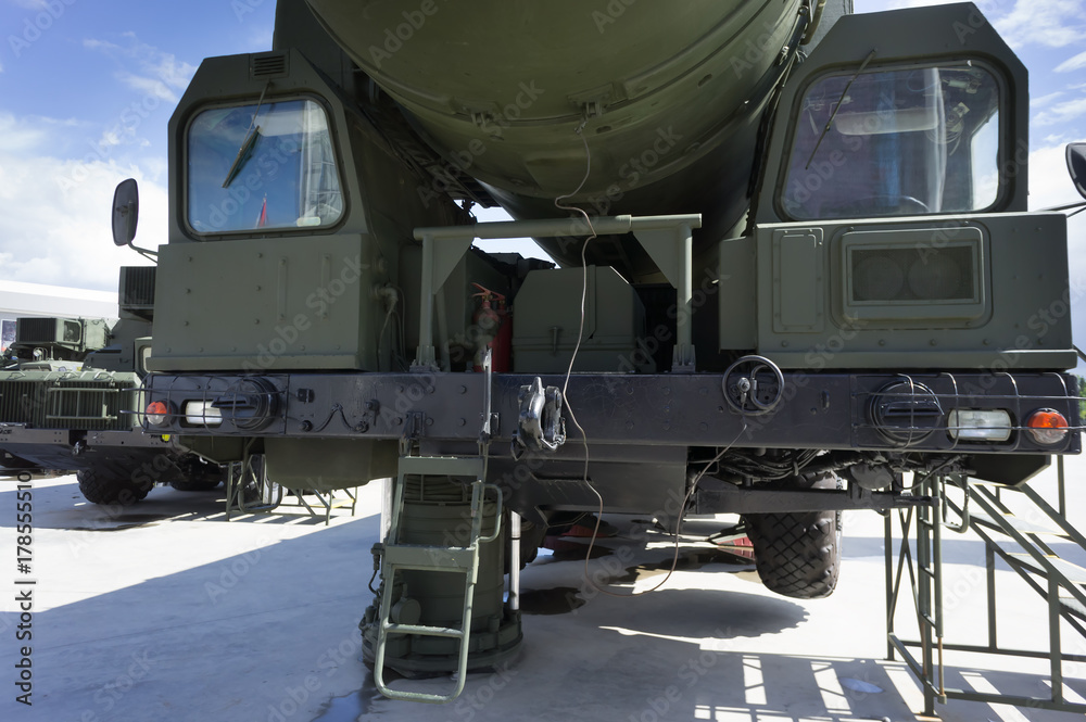 Russian intercontinental ballistic missile launcher Stock Photo | Adobe ...