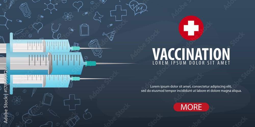 Vaccination. Medical background. Health care. Vector medicine ...